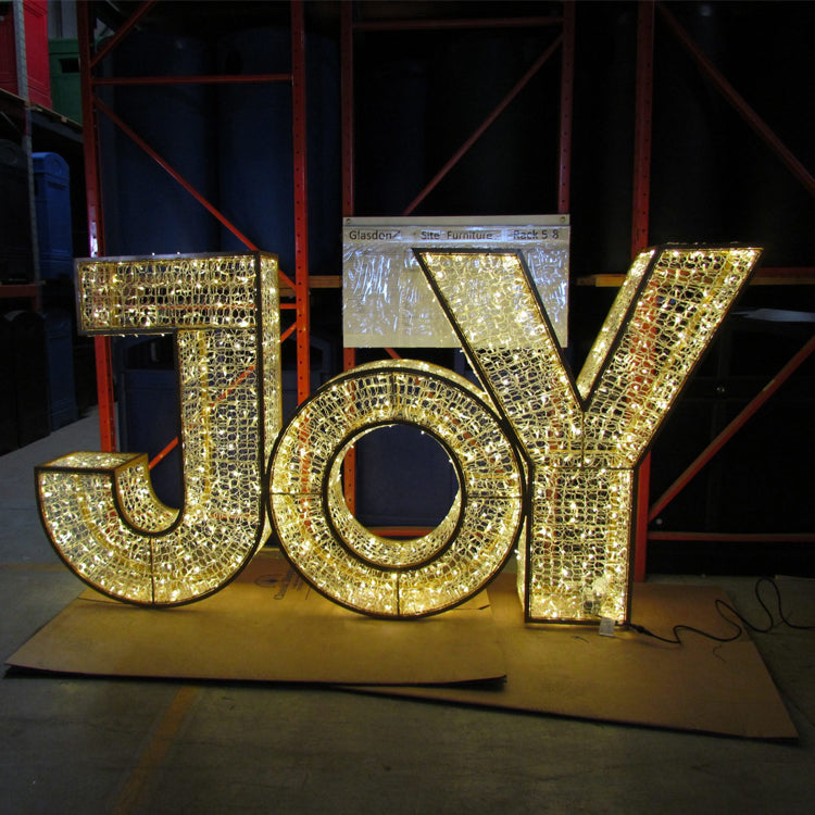 Large Outdoor Lighted Joy Sign NATIVITY SCENE OUTDOOR DECORATION